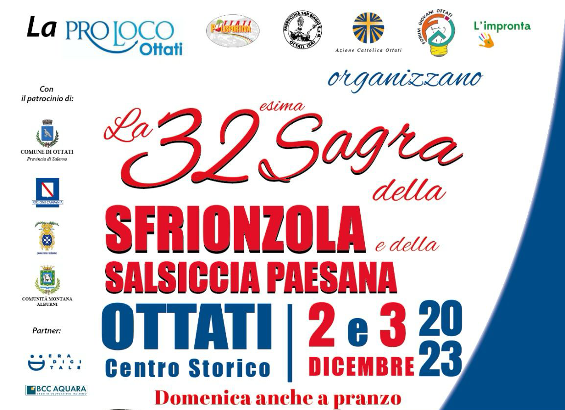 Ottati, torna la "Sagra della Sfrionzola” con altri eventi