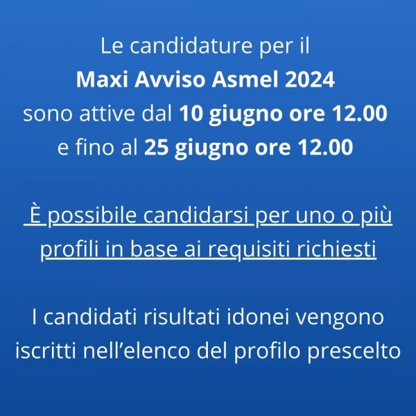 Lavoro nella PA operativo bando Asmel — Vallo Più