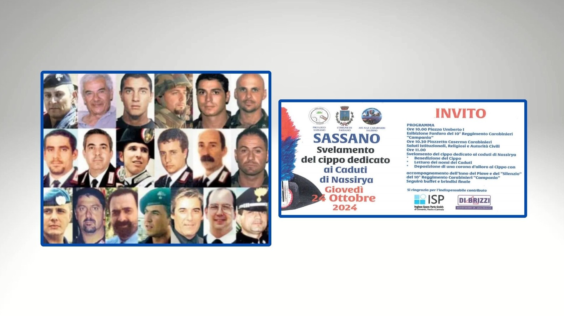 Sassano ricorda le vittime dell'attentato terroristico di Nassiriya ...