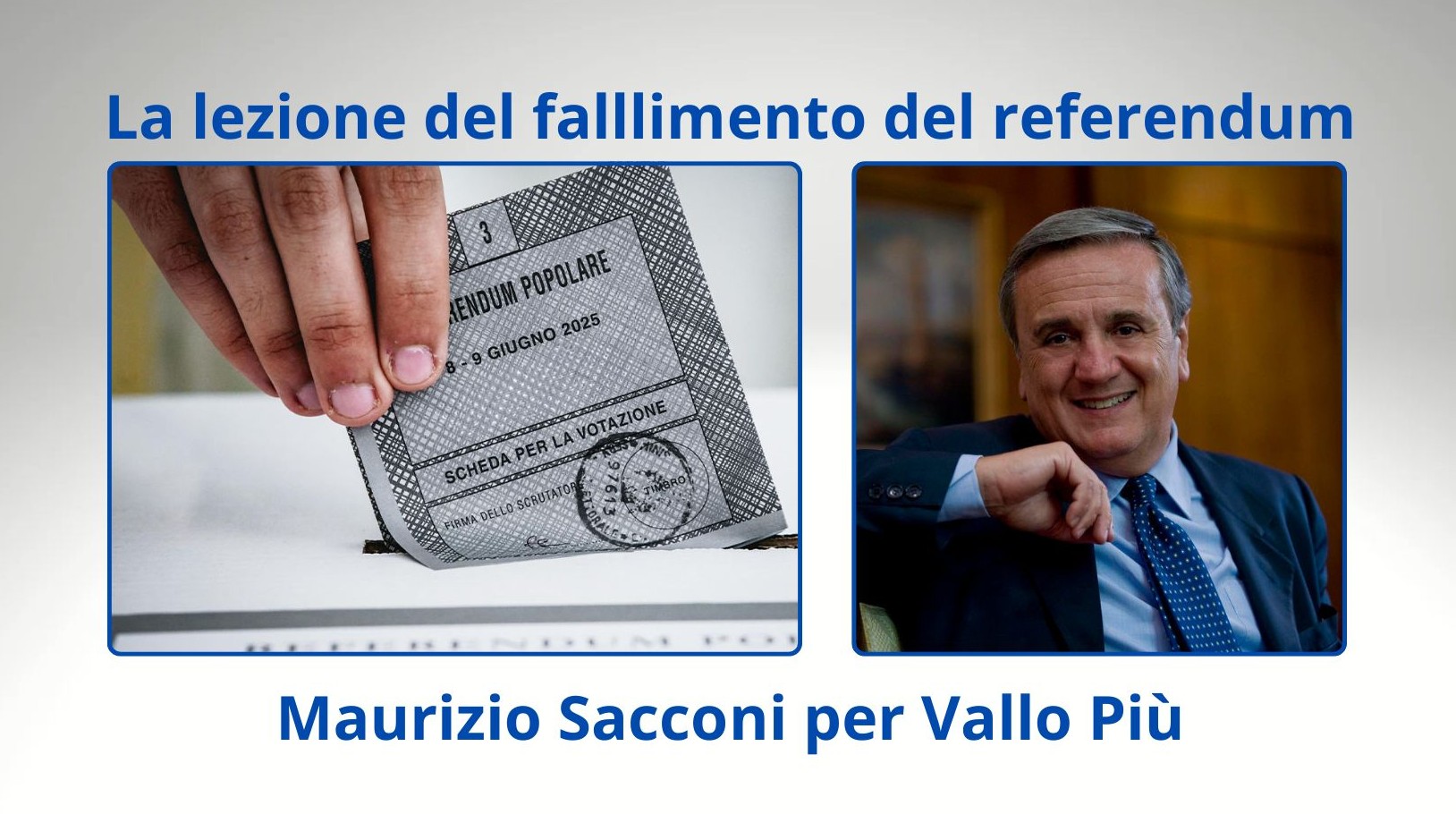 La lezione del falllimento del referendum - Maurizio Sacconi per Vallo ...