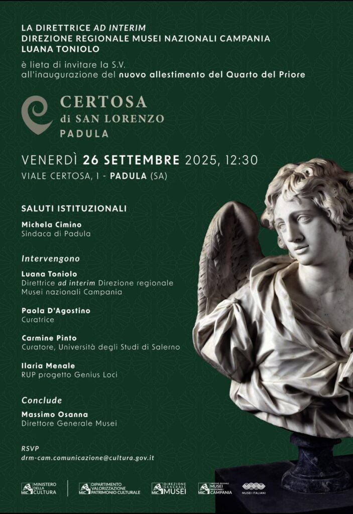 Certosa di Padula, venerdì l'inaugurazione del nuovo allestimento del ...