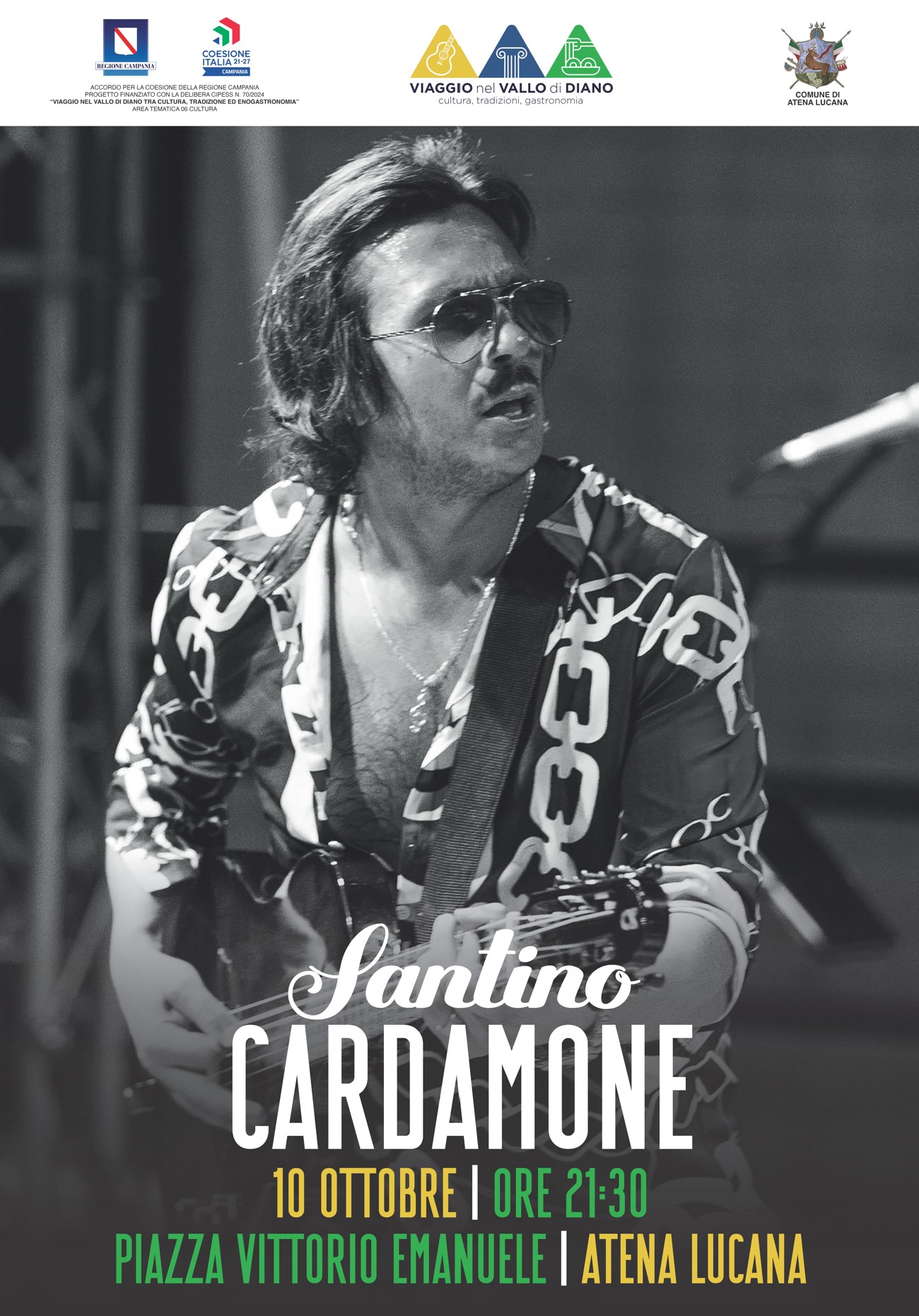 Stasera con Santino Cardamone musica e giovani ad Atena Lucana, l ...
