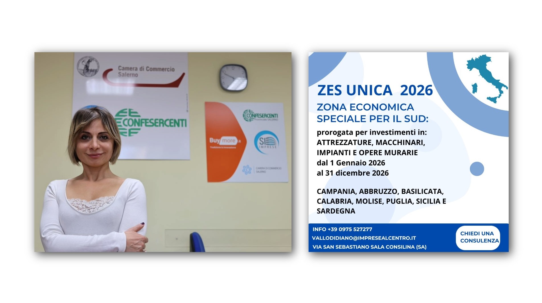 Credito d’imposta ZES Unica 2026, Confesercenti Vallo di Diano informa ...